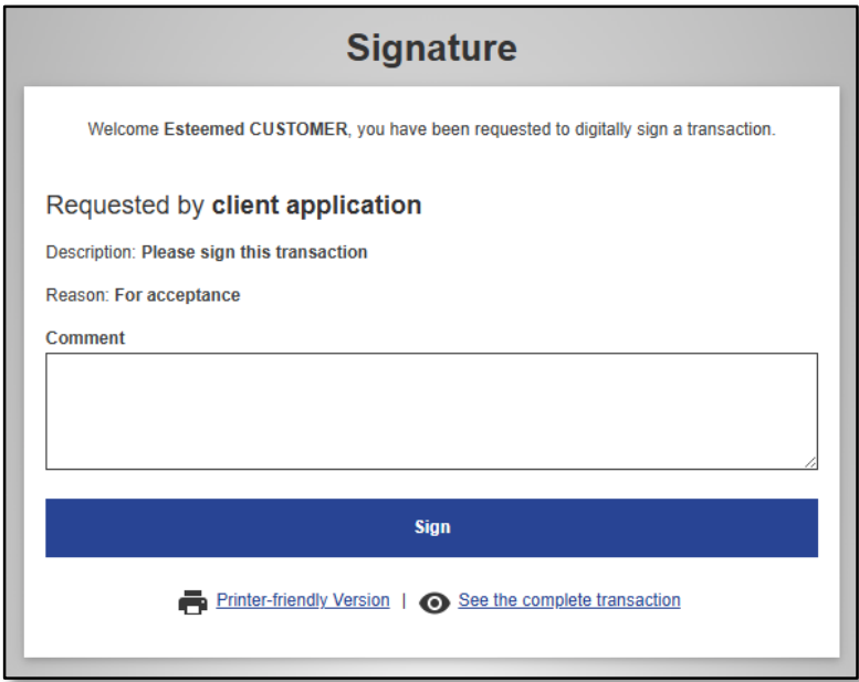 Transaction signature using EU Login - EU Login Portal - European Union