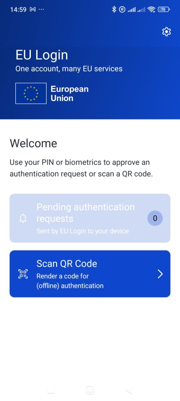 Sign in with the EU Login Mobile App QR code - EU Login Portal