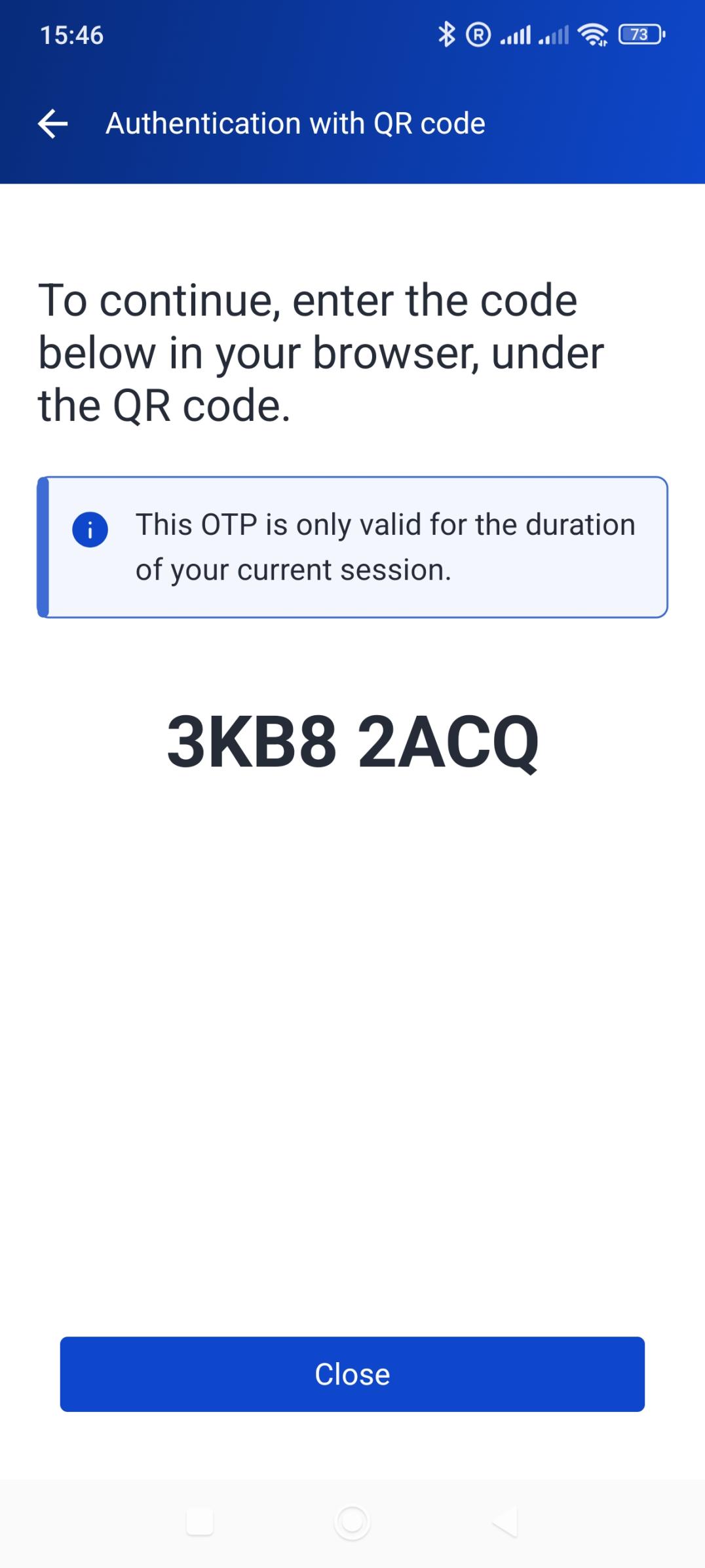 Sign in with the EU Login Mobile App QR code - EU Login Portal
